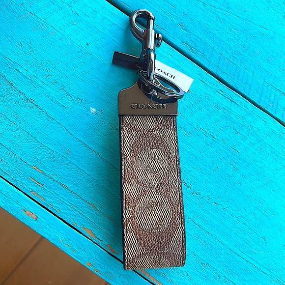 Coach | Accessories | Coach Signature C Coated Canvas Leather Large Key ...